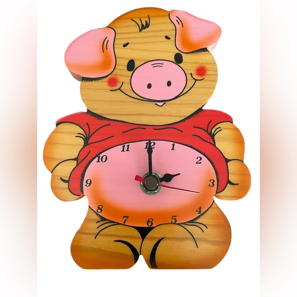 bartolucci | Wall Decor | Bartolucci Italy Pig Clock Italian Childs ...